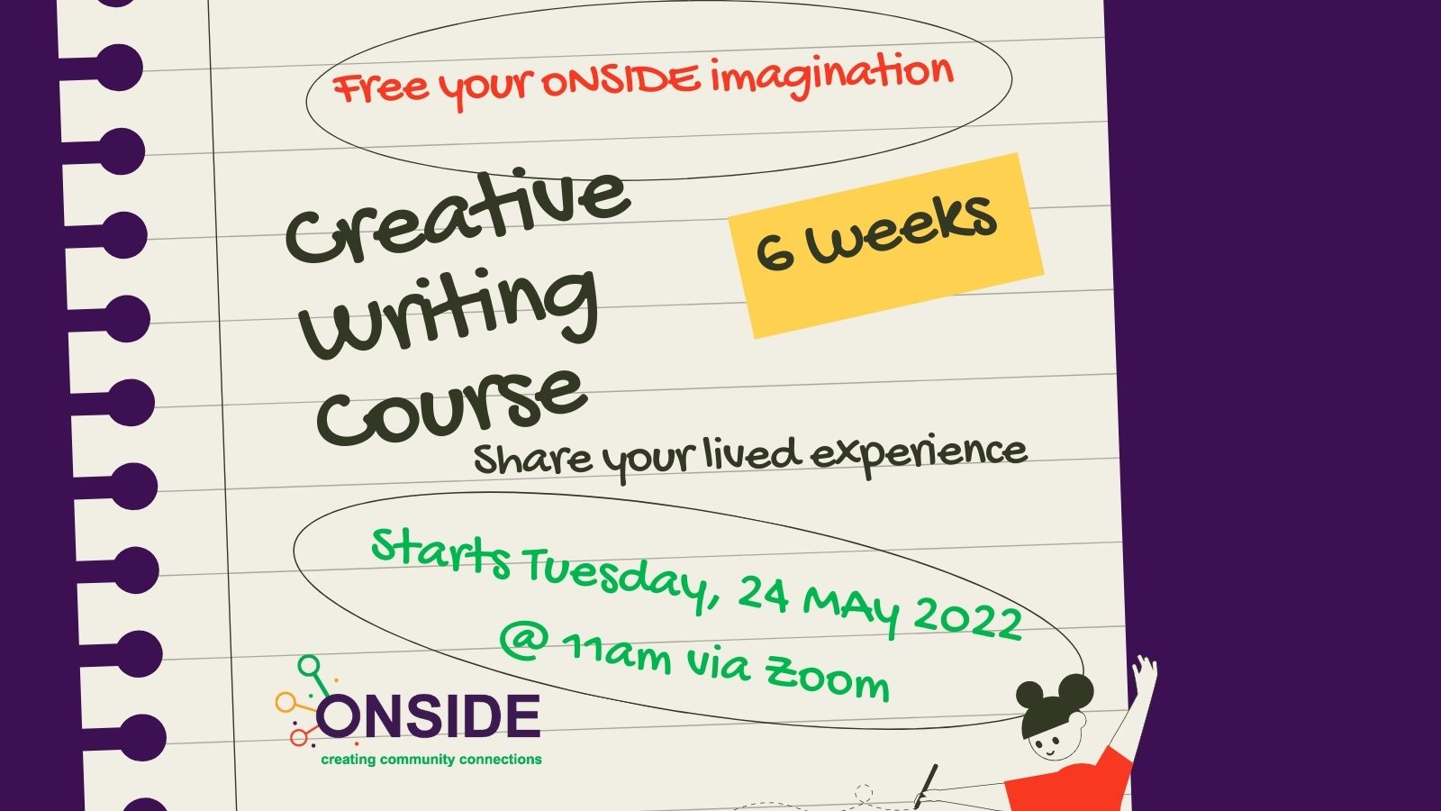 Creative writing workshops - sign up! - onsideproject